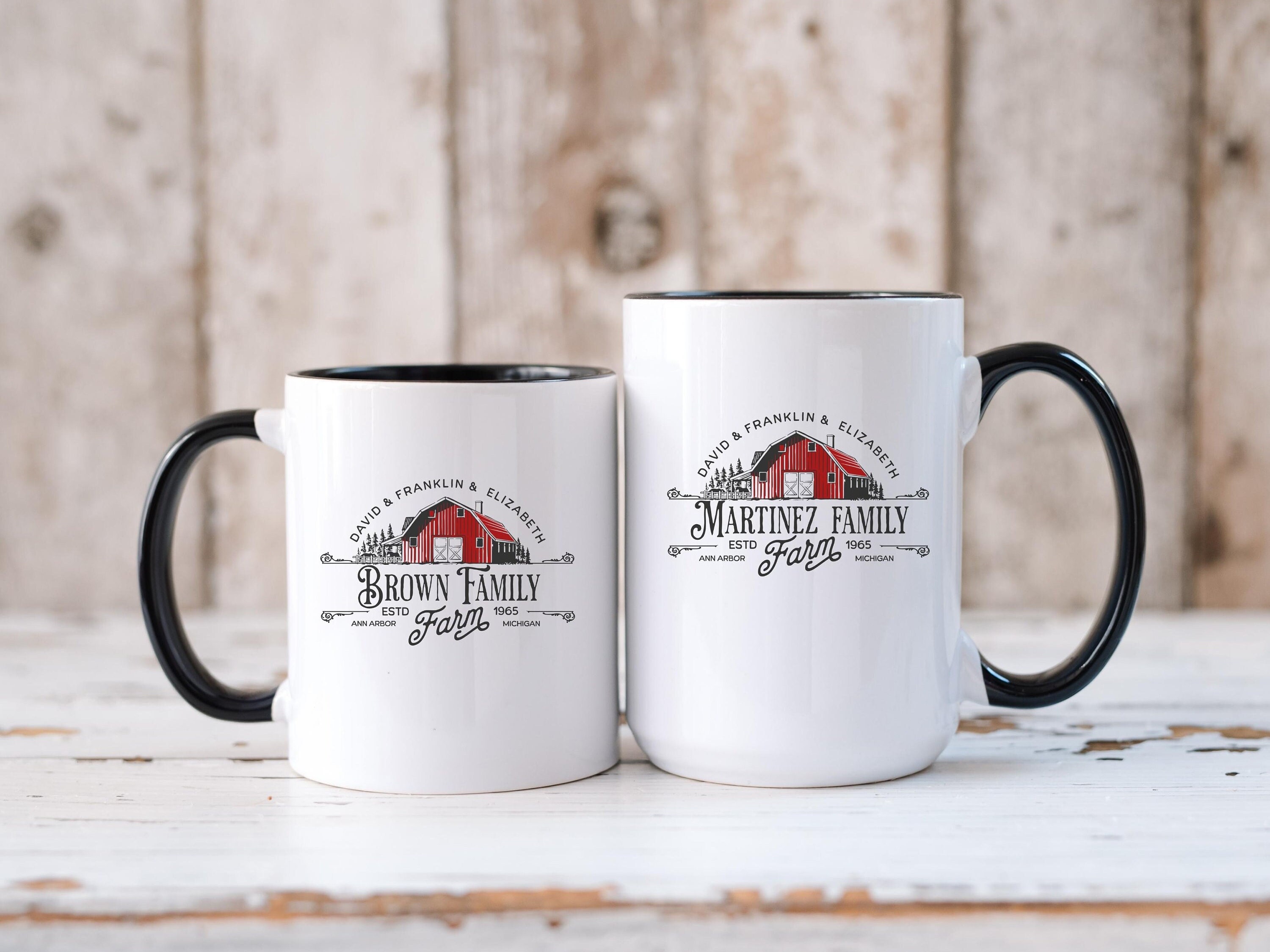 Custom Red Barn Mug Personalized Farm Mug Red Barn Family Farm Gift ...