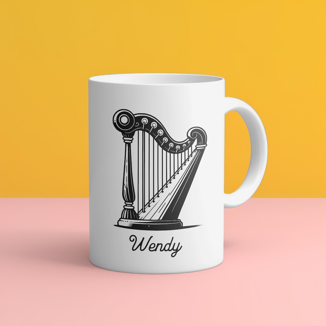 Custom Harp Mug Harpist Harp Gift for Harp Teacher Appreciation Gift ...