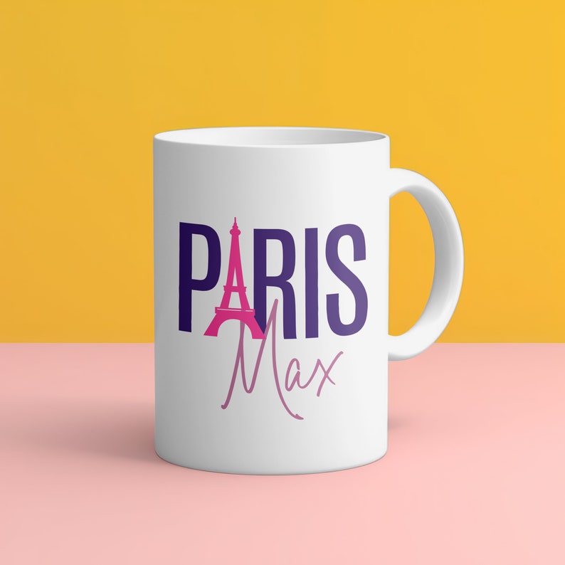 Custom Paris Mug Eiffel Tower Gift Paris Name Mug Paris City Walk Gift ...