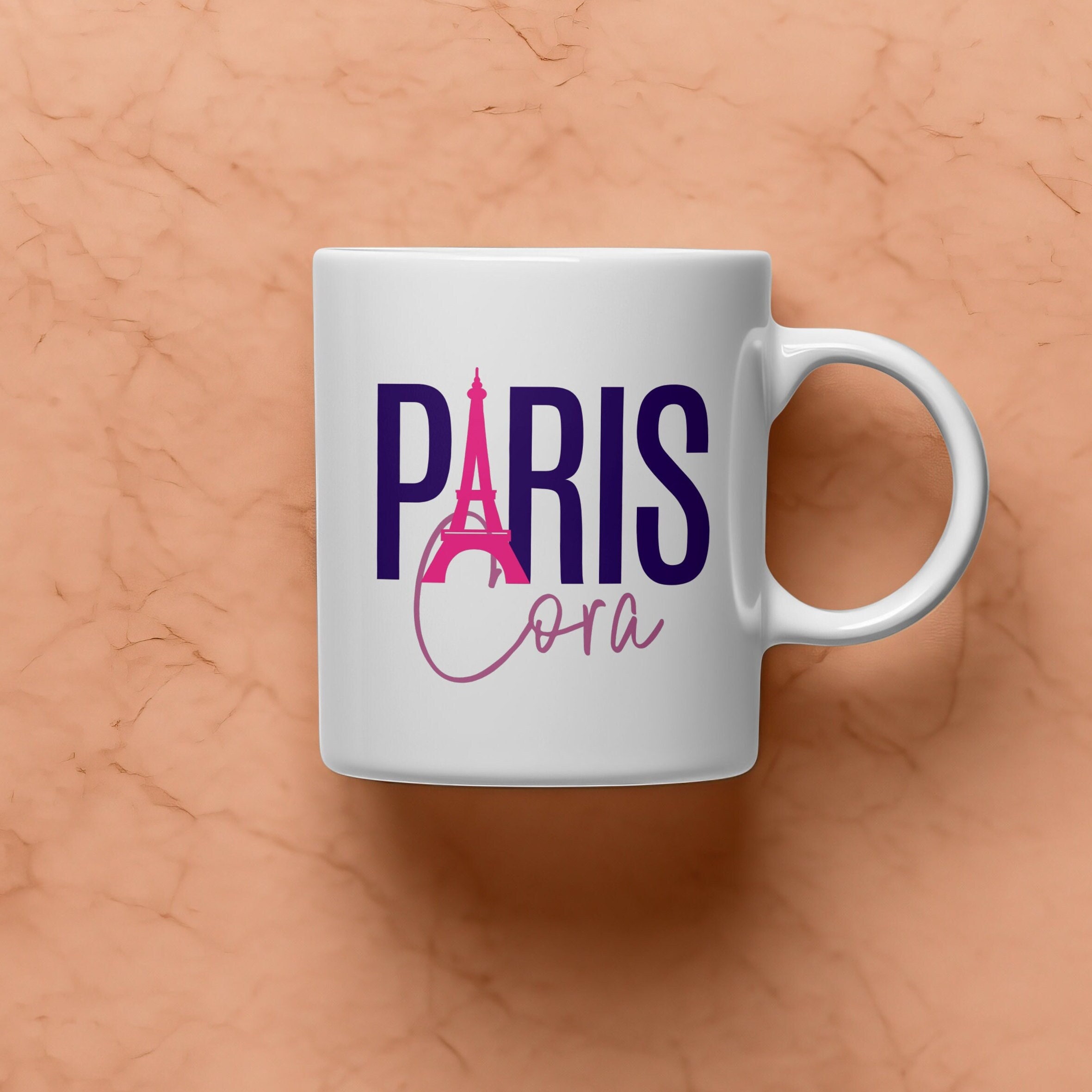 Custom Paris Mug Eiffel Tower Gift Paris Name Mug Paris City Walk Gift for France Lover Paris ...