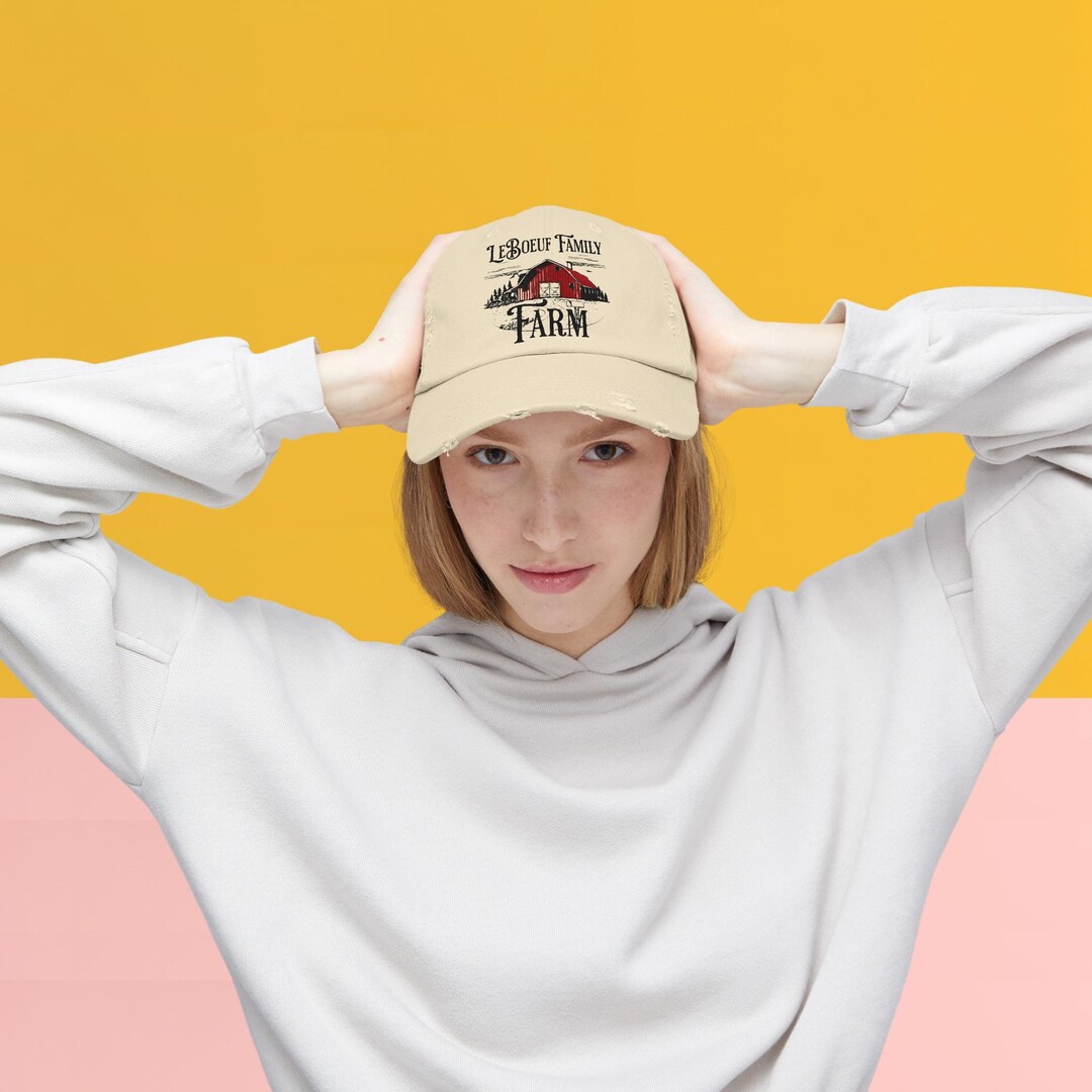 Custom Red Barn Hat Farm Distressed Cap Barn Family Group Hat Farm Name ...