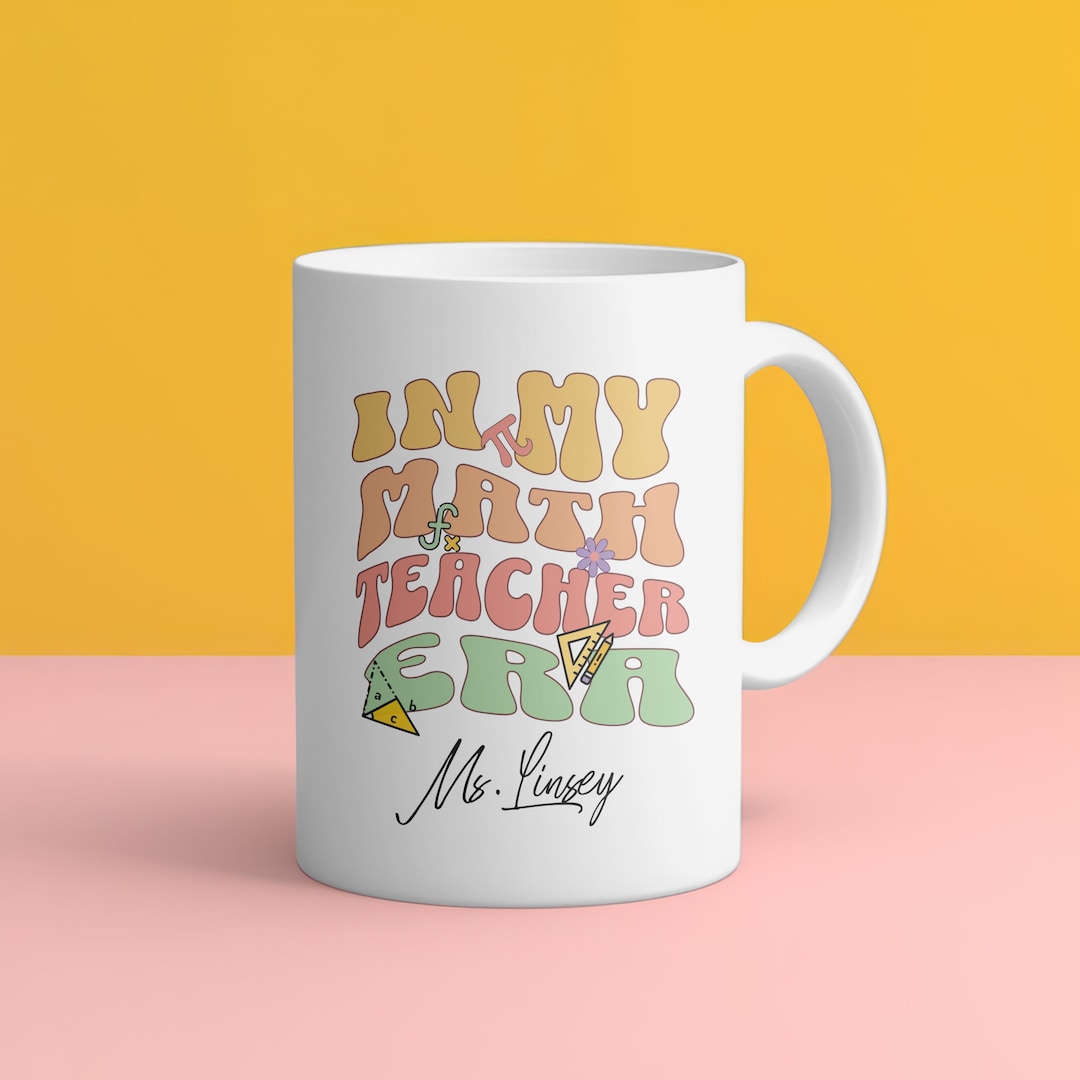 Custom Math Teacher Mug, Teacher Appreciation Gift - Etsy