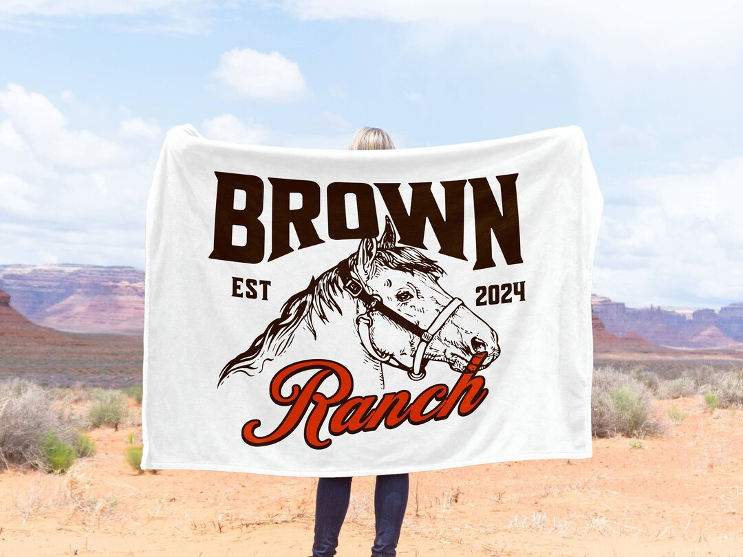Custom Horse Ranch Blanket Horse Gift Ranch Horse Blanket Horseman Gift ...
