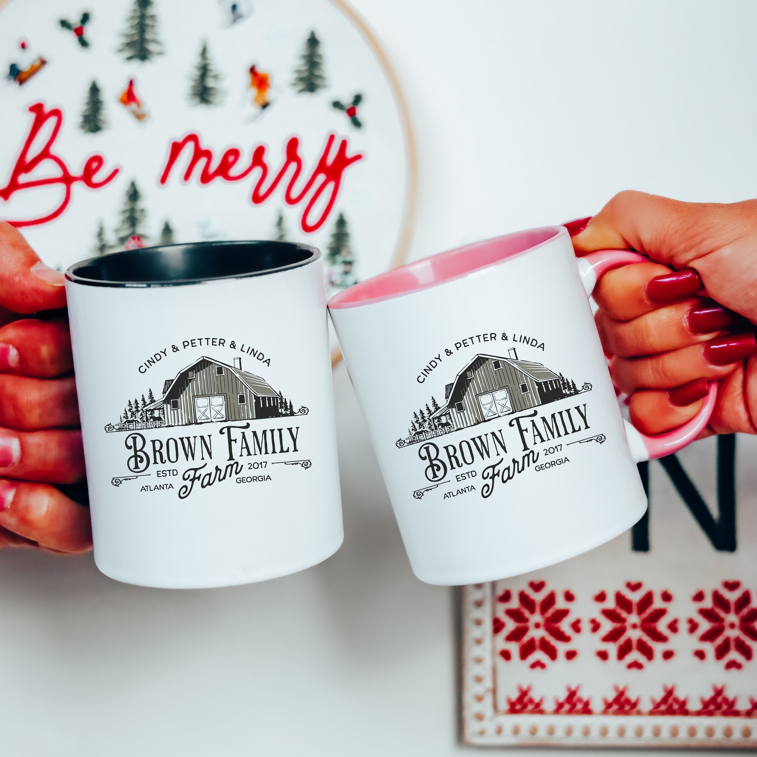 Custom Farmhouse Barn Mug, Family Farm Gift - Etsy
