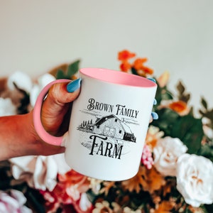 White Barn Mug White Barn Farm Gift Custom Farm Family Mug Farm White ...