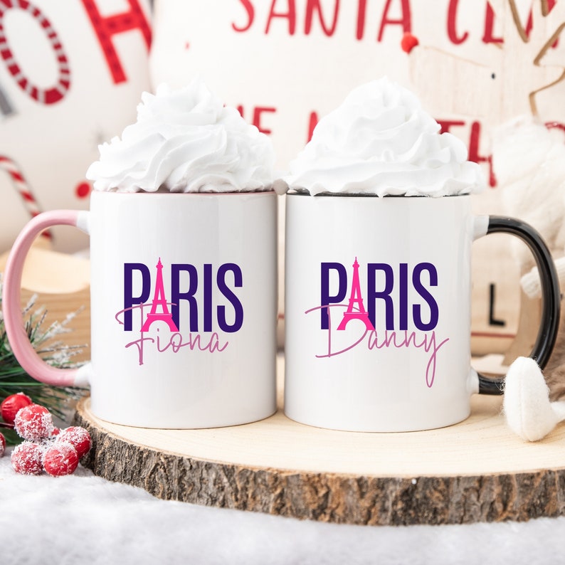 Custom Paris Mug Eiffel Tower Gift Paris Name Mug Paris City Walk Gift ...