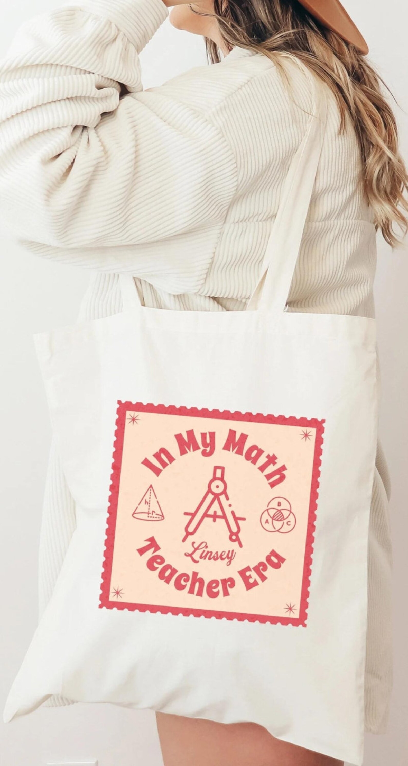 Custom Math Teacher Tote Bag Math Class Teacher Appreciation Gift Math ...