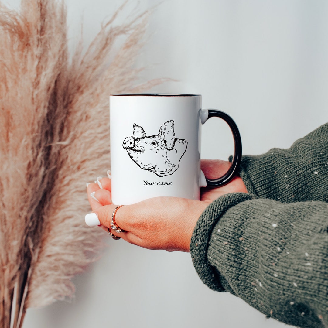 Personalized Pig Mug Pig Gift Farm Mug Piggy Lover Gift Pig Fram Gift ...