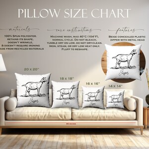 Custom Goat Pillow Goat Gift Farm Goat Decor Farmhouse Greatest of All ...