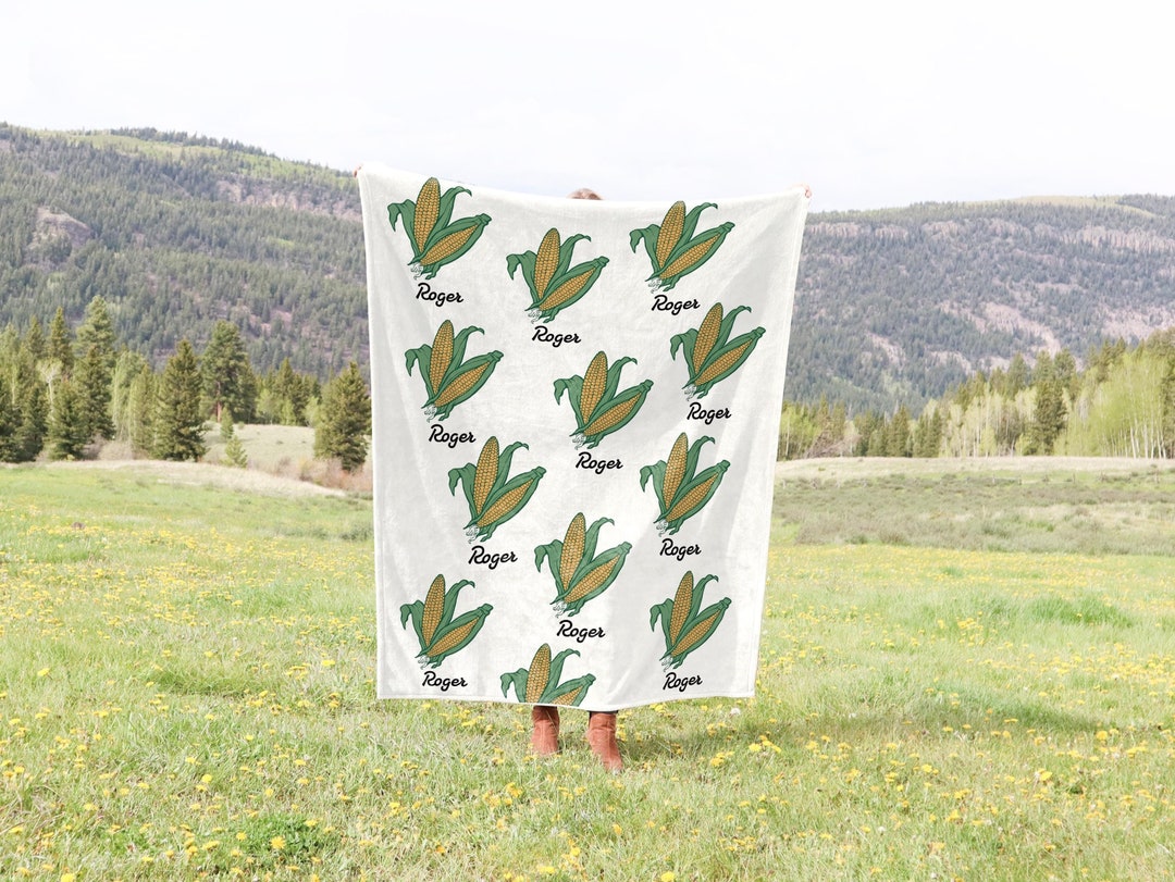 Custom Corn Blanket With Name Corn Farmer Harvest Gift Corn Throw ...
