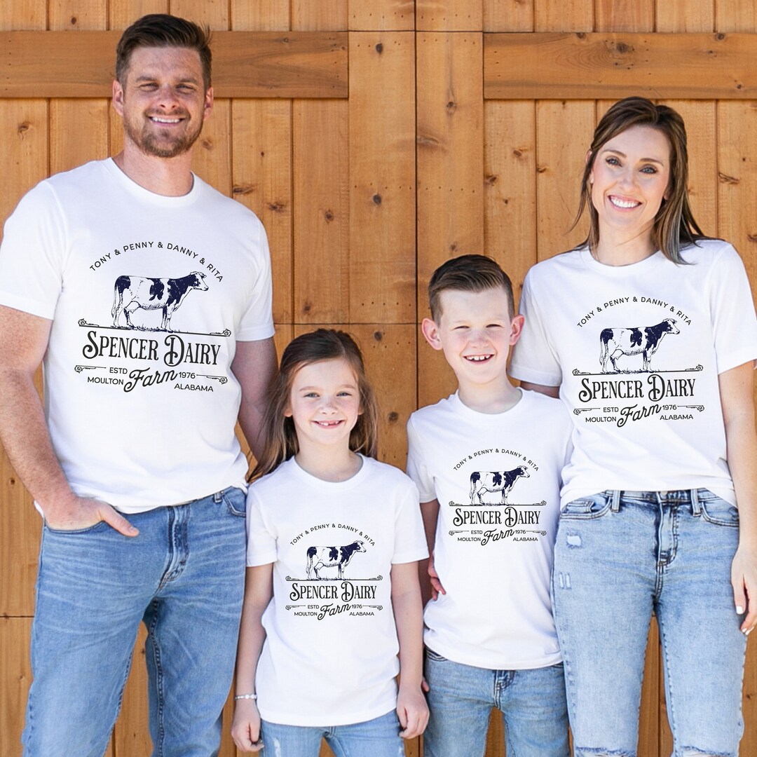 Personalized Dairy Cow Tshirt Cow Farm Group Shirt Dairy Farm Matching ...