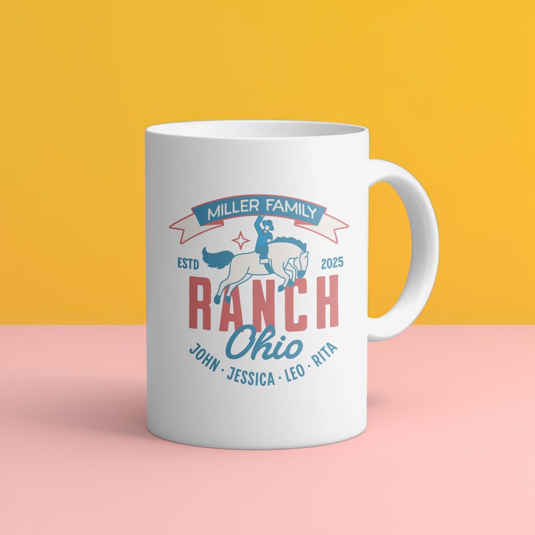 Custom Ranch Mug Farm Gift Horse Ranch Name Mug Family Ranch Gift for ...