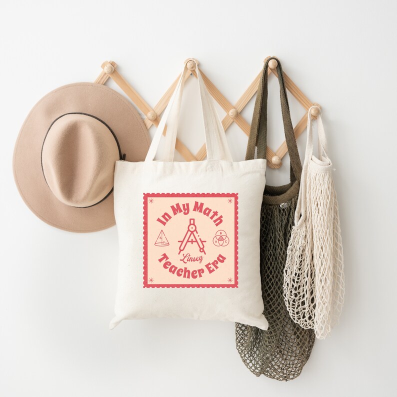 Custom Math Teacher Tote Bag Math Class Teacher Appreciation Gift Math ...