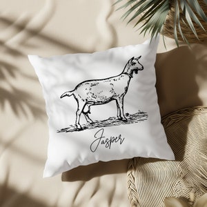Custom Goat Pillow Goat Gift Farm Goat Decor Farmhouse Greatest of All ...
