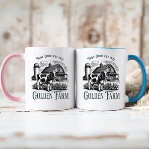 Personalized Dairy Farm Mug Cow Farm Gift Family Farm Dairy Cow Gift ...