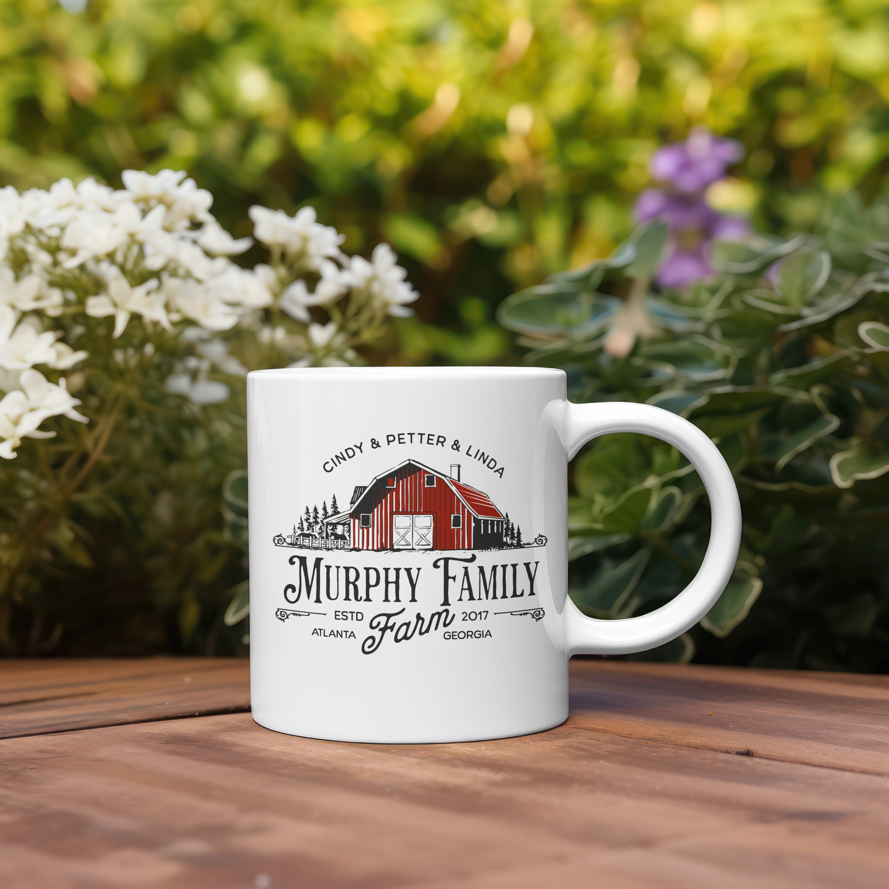Custom Red Barn Mug Personalized Farm Mug Red Barn Family Farm Gift ...
