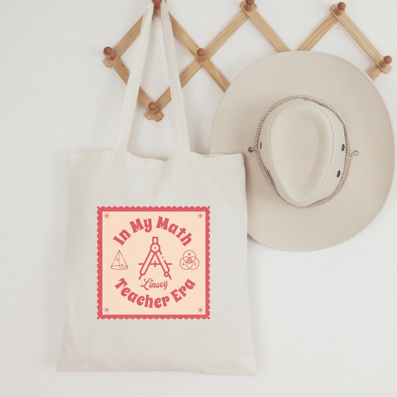 Custom Math Teacher Tote Bag Math Class Teacher Appreciation Gift Math ...