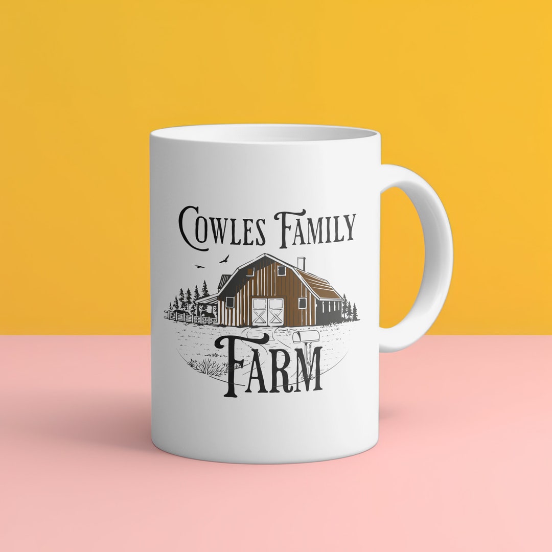 Custom Brown Barn Mug Farm Barn Gift Custom Family Farm Mug Family Gift ...