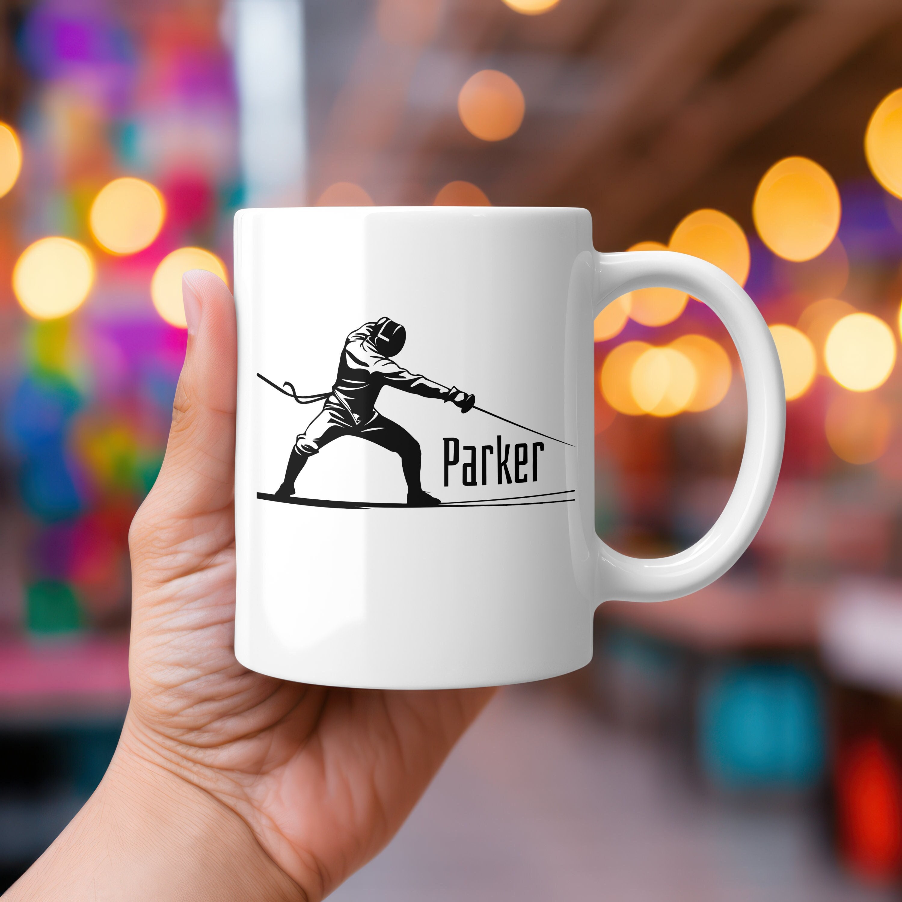 Custom Fencing Mug Fencing Team Gift Fencing Boy Birthday Gift for ...
