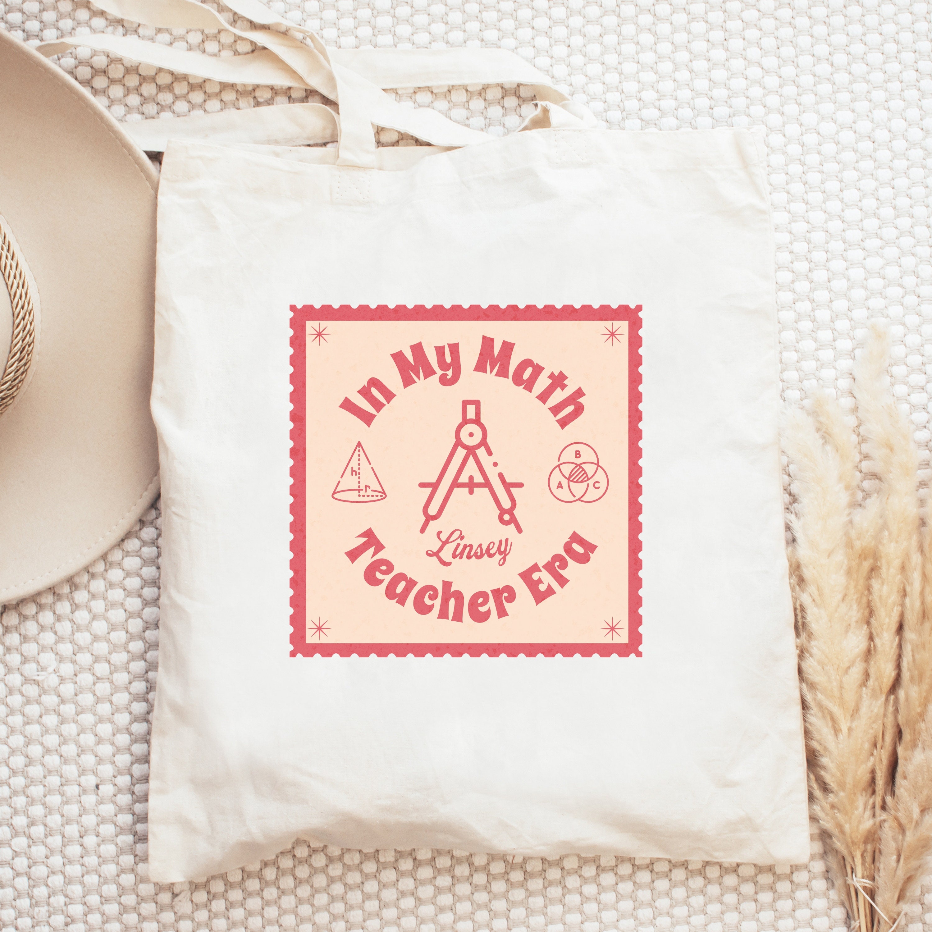 Custom Math Teacher Tote Bag Math Class Teacher Appreciation Gift Math ...