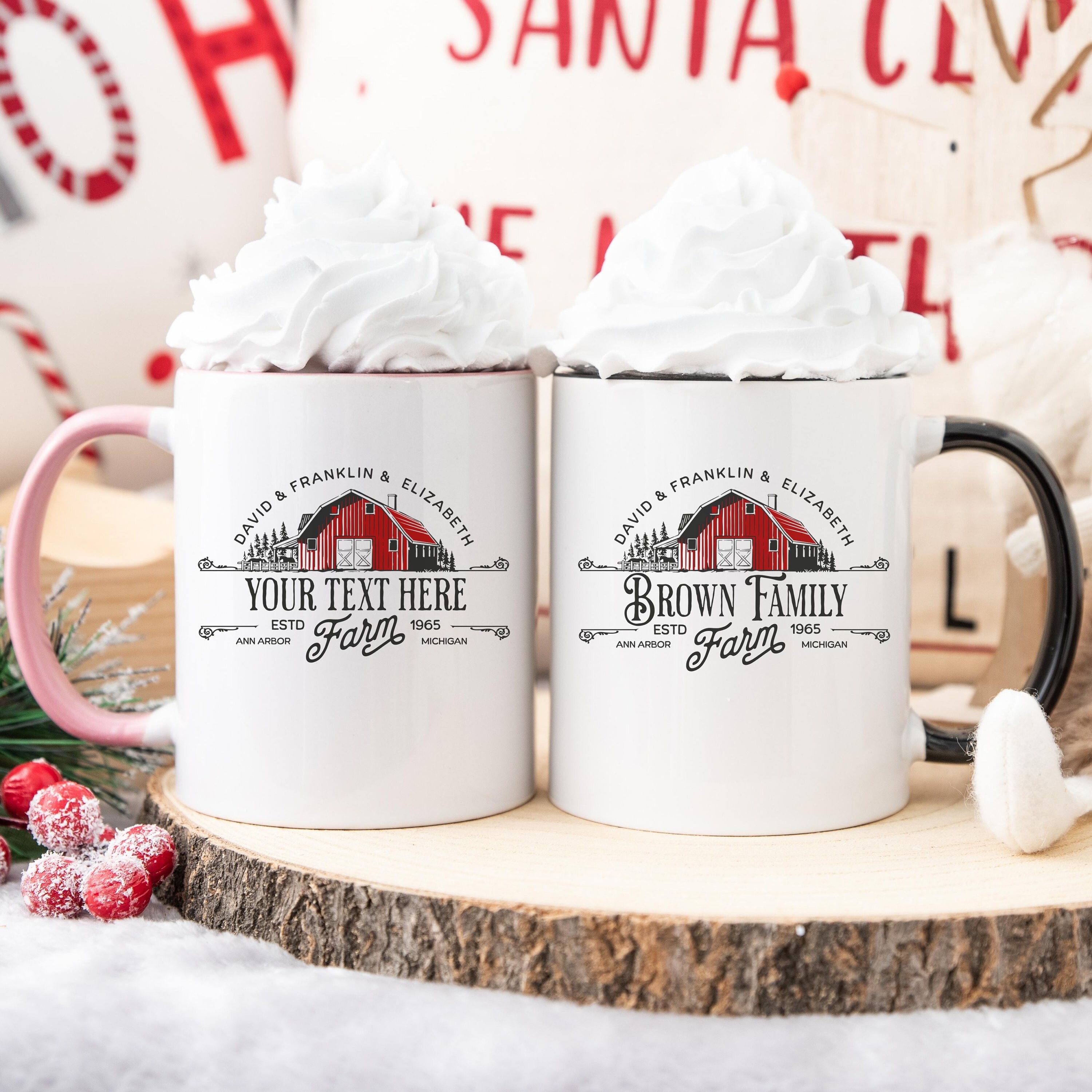 Custom Red Barn Mug Personalized Farm Mug Red Barn Family Farm Gift ...