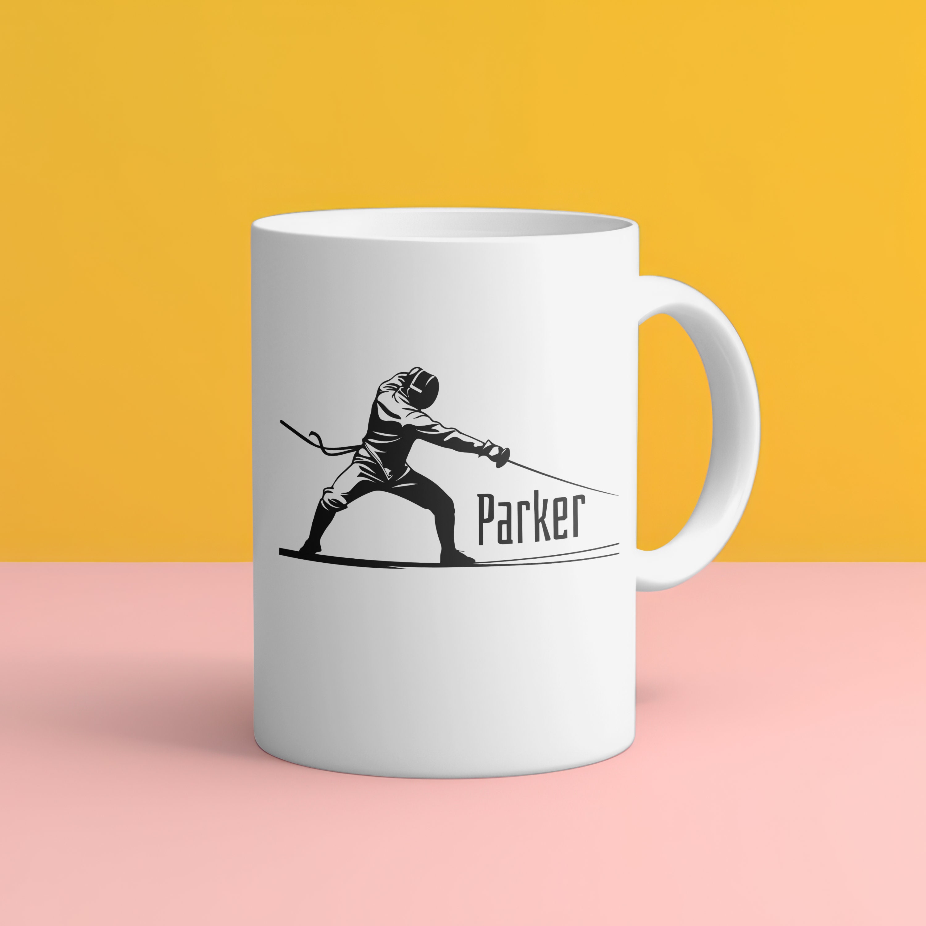 Custom Fencing Mug Fencing Team Gift Fencing Boy Birthday Gift for ...