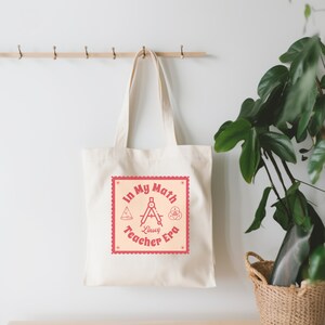 Custom Math Teacher Tote Bag Math Class Teacher Appreciation Gift Math ...