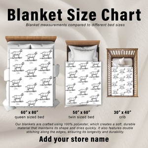 Personalized Goat Gift Goat Blanket Goat Custom Name Gift Farm Blanket ...