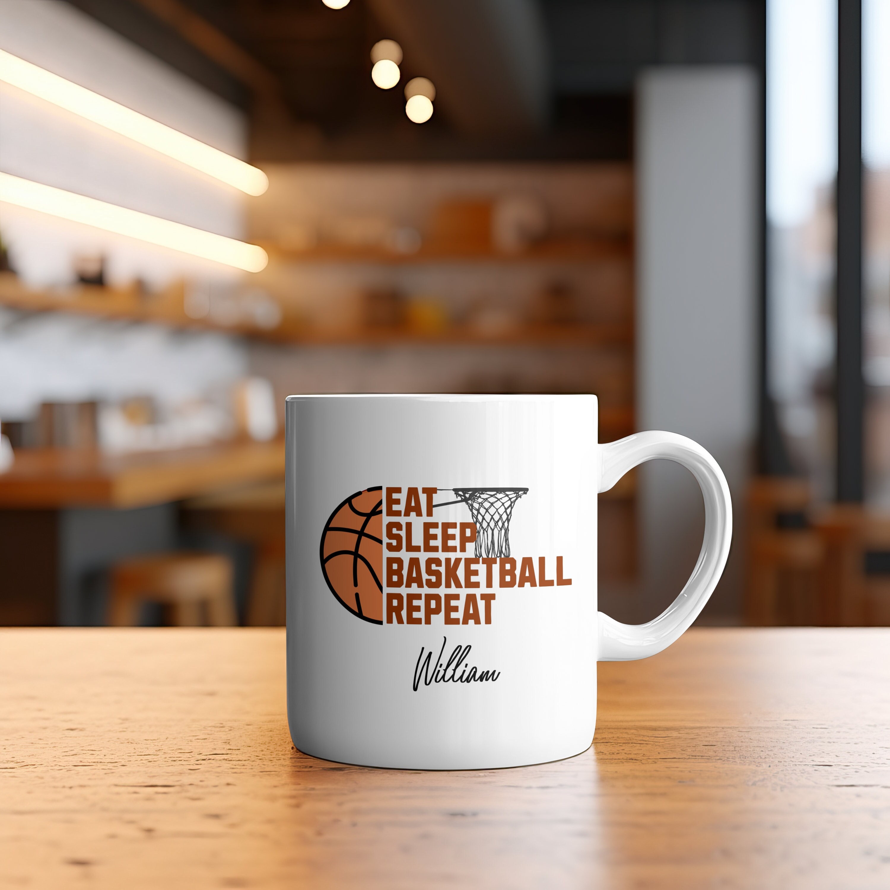 Custom Basketball Mug Basketball Team Gift for Basketball Coach Mug ...