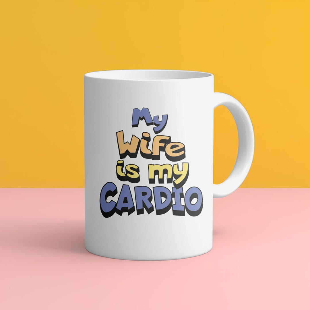 My Wife is My Cardio Mug for Husband Funny Gift Fitness Lover Gift for ...