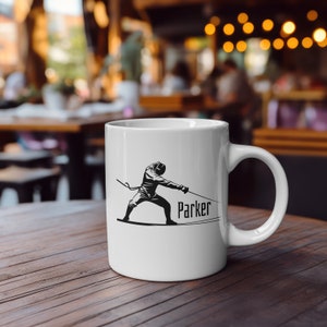 Custom Fencing Mug, Fencing Team Gift - Etsy
