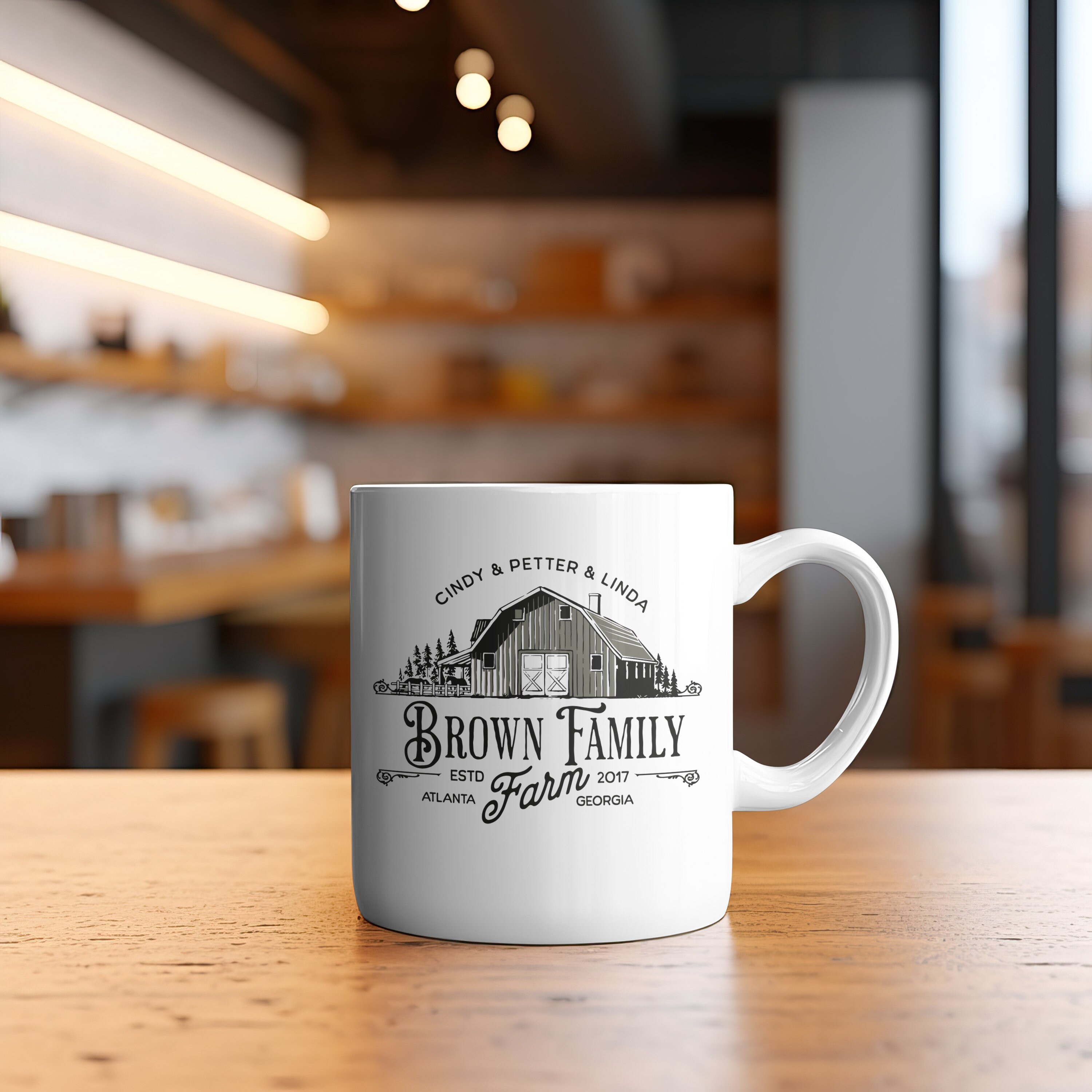 Custom Grey Barn Mug Gray Barn Farm Gift Family Farm Gift Farm Family ...