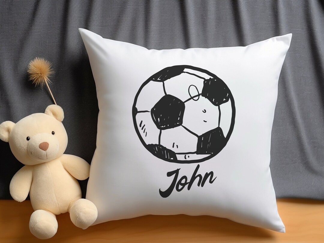 Custom Soccer Pillow Soccer Boy Bedroom Decor Baby Nursery Soccer Decor ...