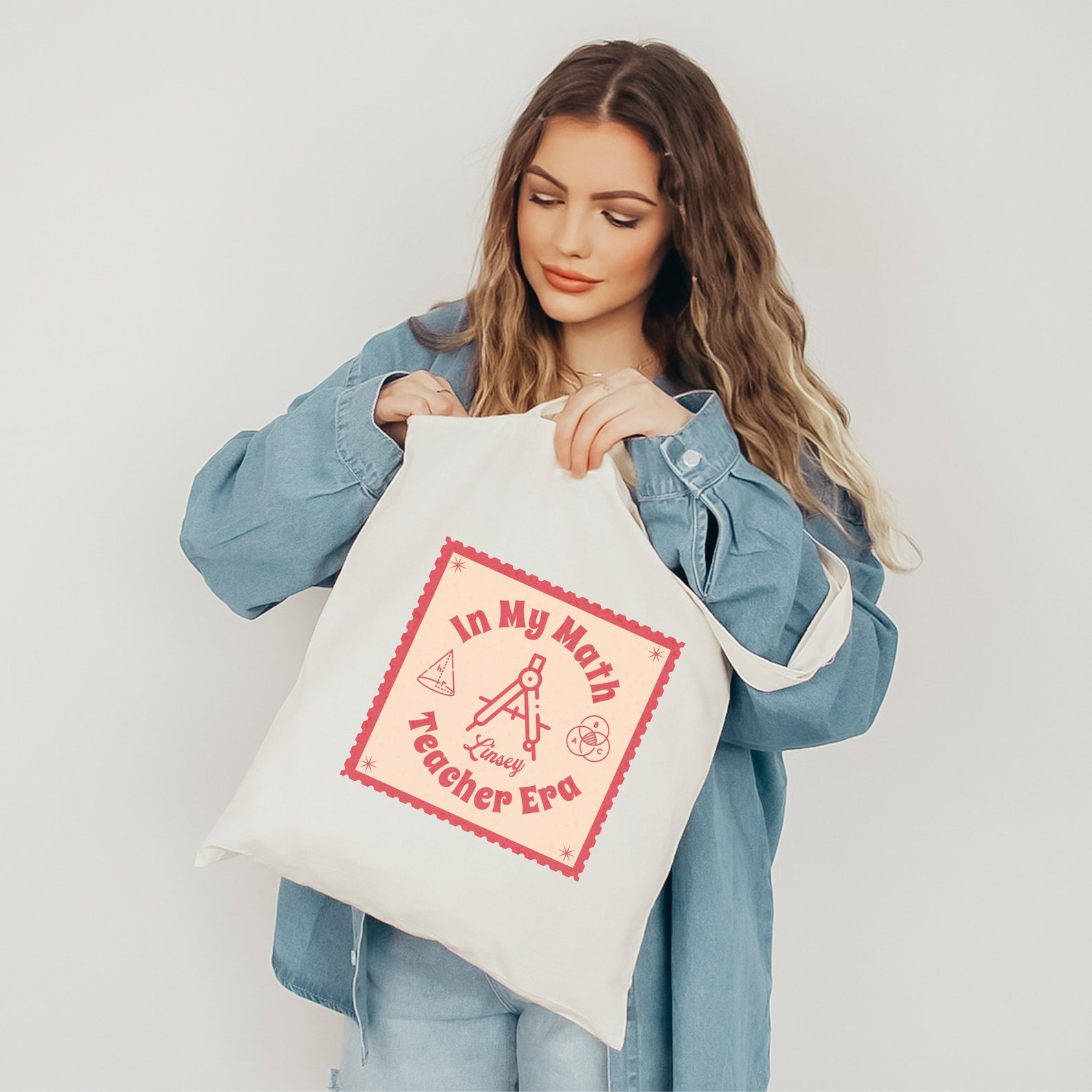 Custom Math Teacher Tote Bag Math Class Teacher Appreciation Gift Math ...