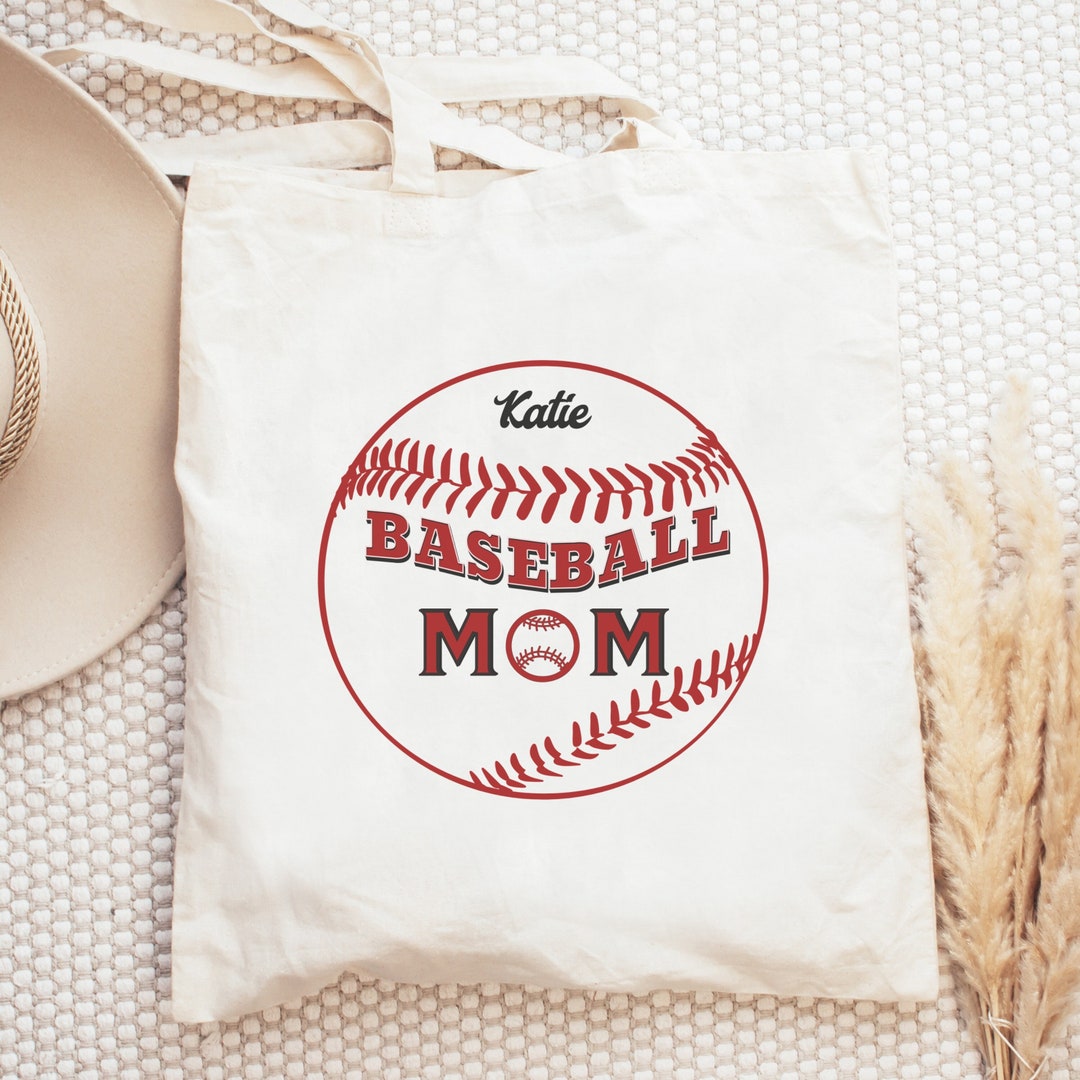 Custom Baseball Mom Tote Mom Baseball Gift Personalized Baseball Cheer ...