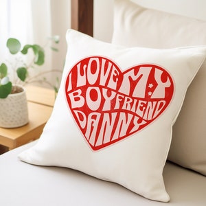 Custom Lover Pillow Couple Anniversary Gift Valentines Day Pillow ...