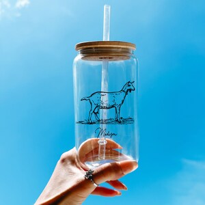 Personalized Goat Glass Can Goat Gift for Grandparents Farm Life Gift ...