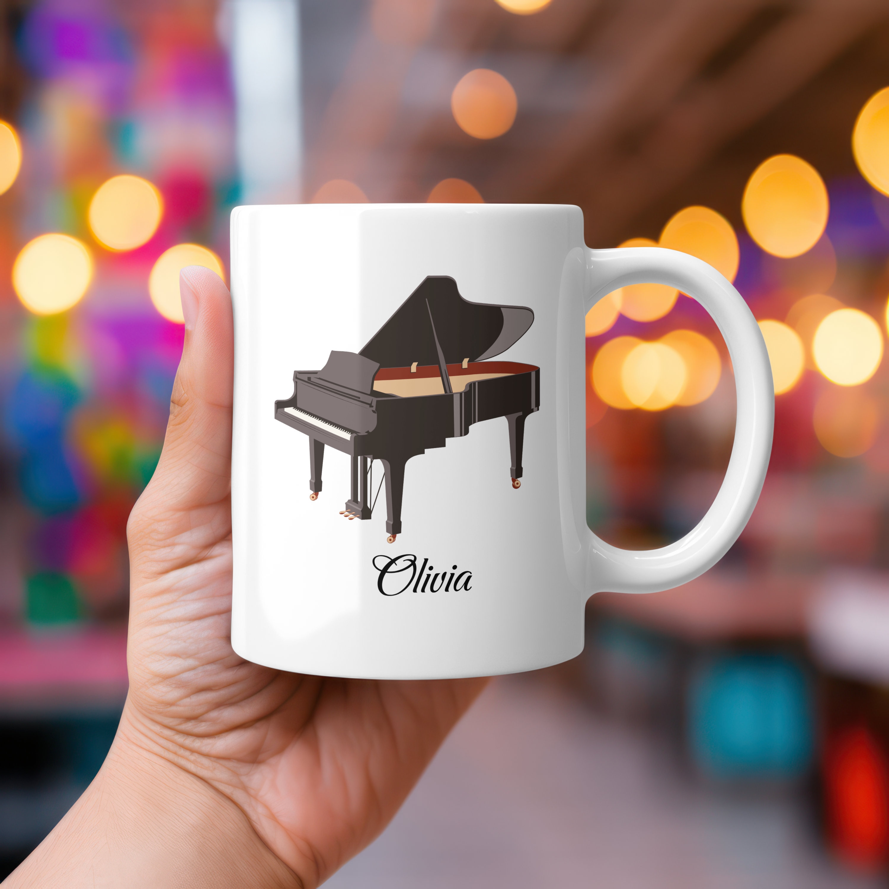Personalized Grand Piano Mug Pianist Gift Piano Lover Gift Piano ...