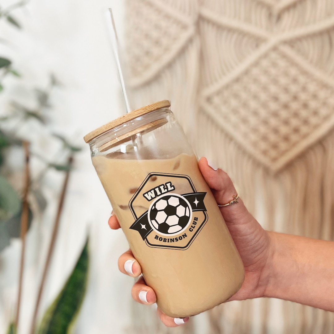 Custom Soccer Club Glass Cup Soccer Team Gift Senior Soccer Boy Glass ...