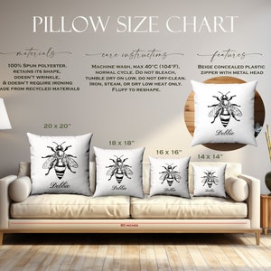 Custom Honey Bee Pillow Bee Gift for Honey Bee Lover Kid Nursery Bee ...
