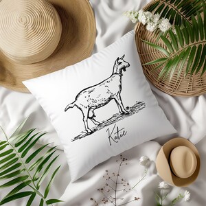 Custom Goat Pillow Goat Gift Farm Goat Decor Farmhouse Greatest of All ...