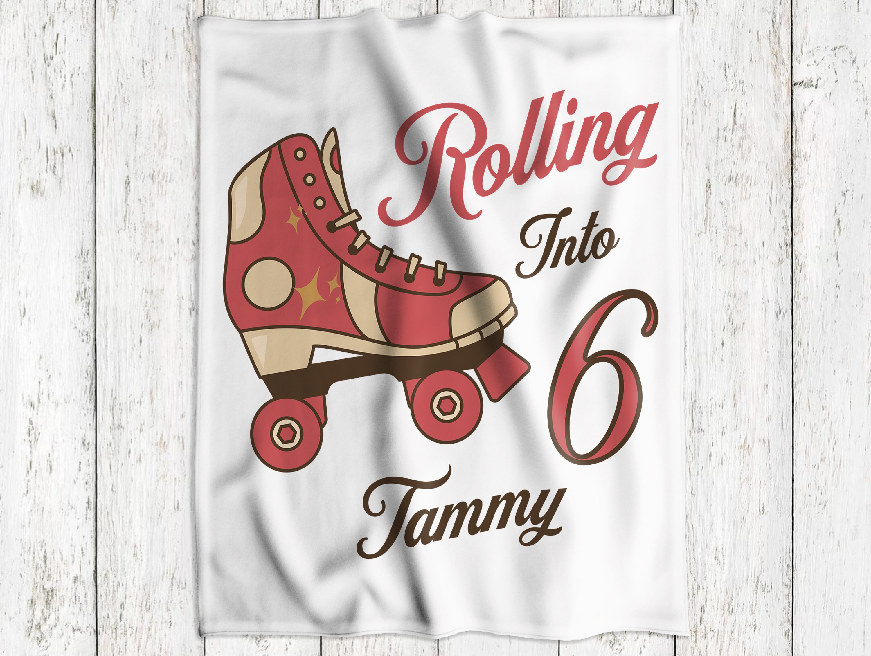 Custom Roller Skate Blanket Roller Skating Gift for Birthday Kid ...