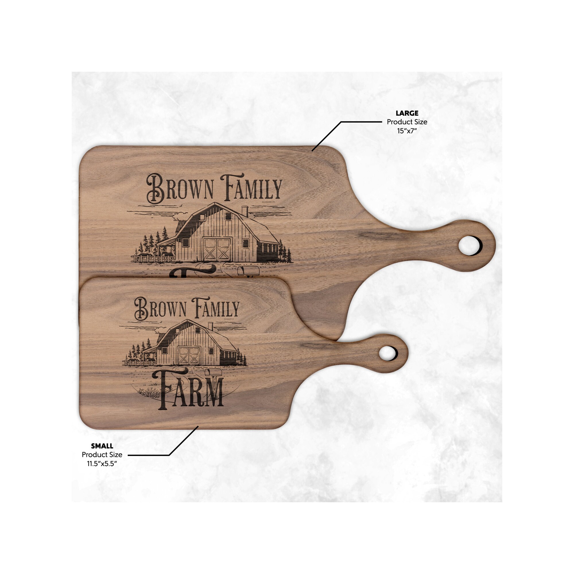 Custom Barn Cutting Board Farm Gift Farm Barn Personalized Family Farm ...