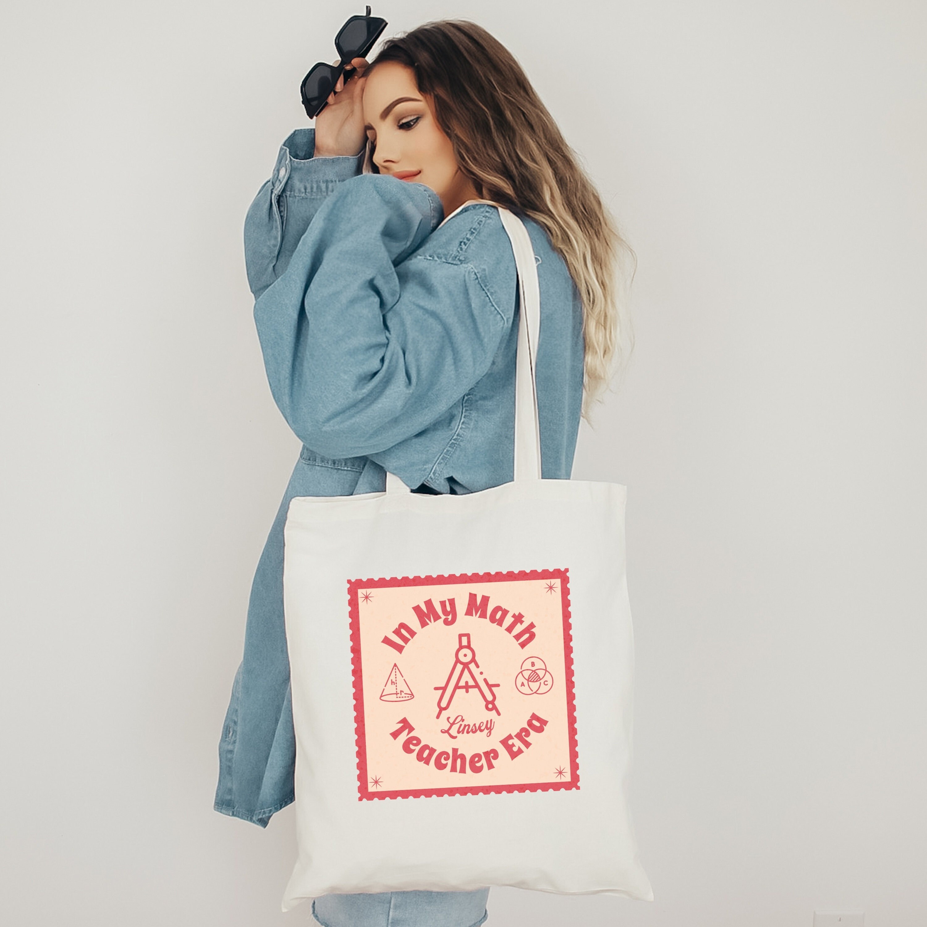 Custom Math Teacher Tote Bag Math Class Teacher Appreciation Gift Math ...