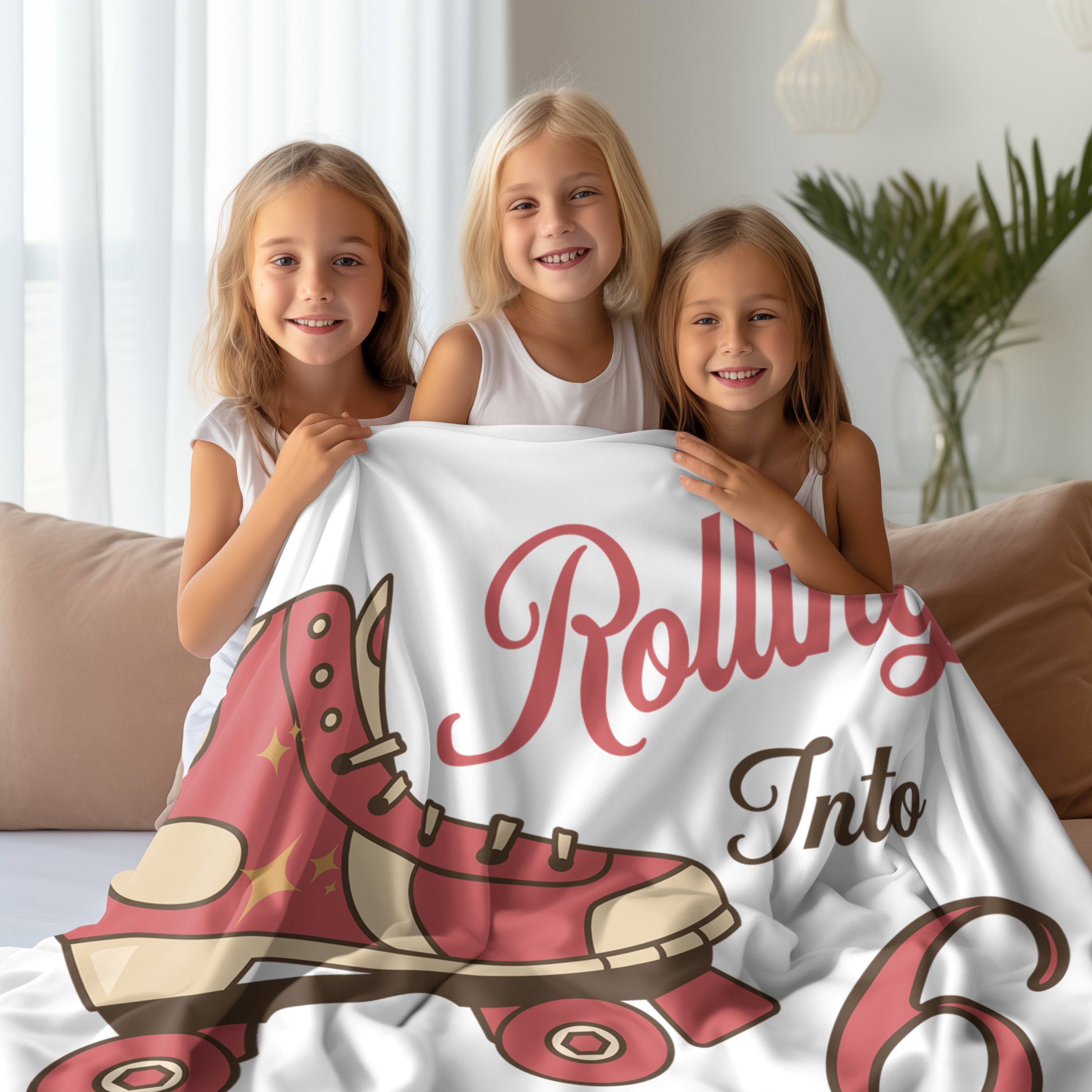 Custom Roller Skate Blanket Roller Skating Gift for Birthday Kid ...