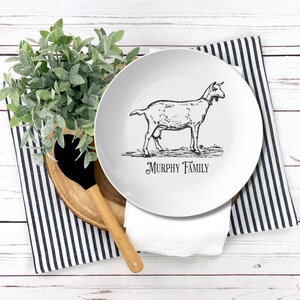 Goat Dinner Plate Goat Custom Plate Family Gift Goat Lover Plate ...