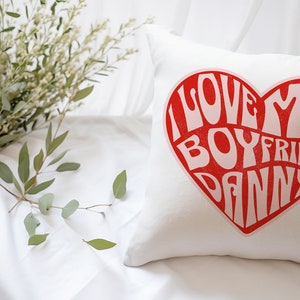 Custom Lover Pillow Couple Anniversary Gift Valentines Day Pillow ...