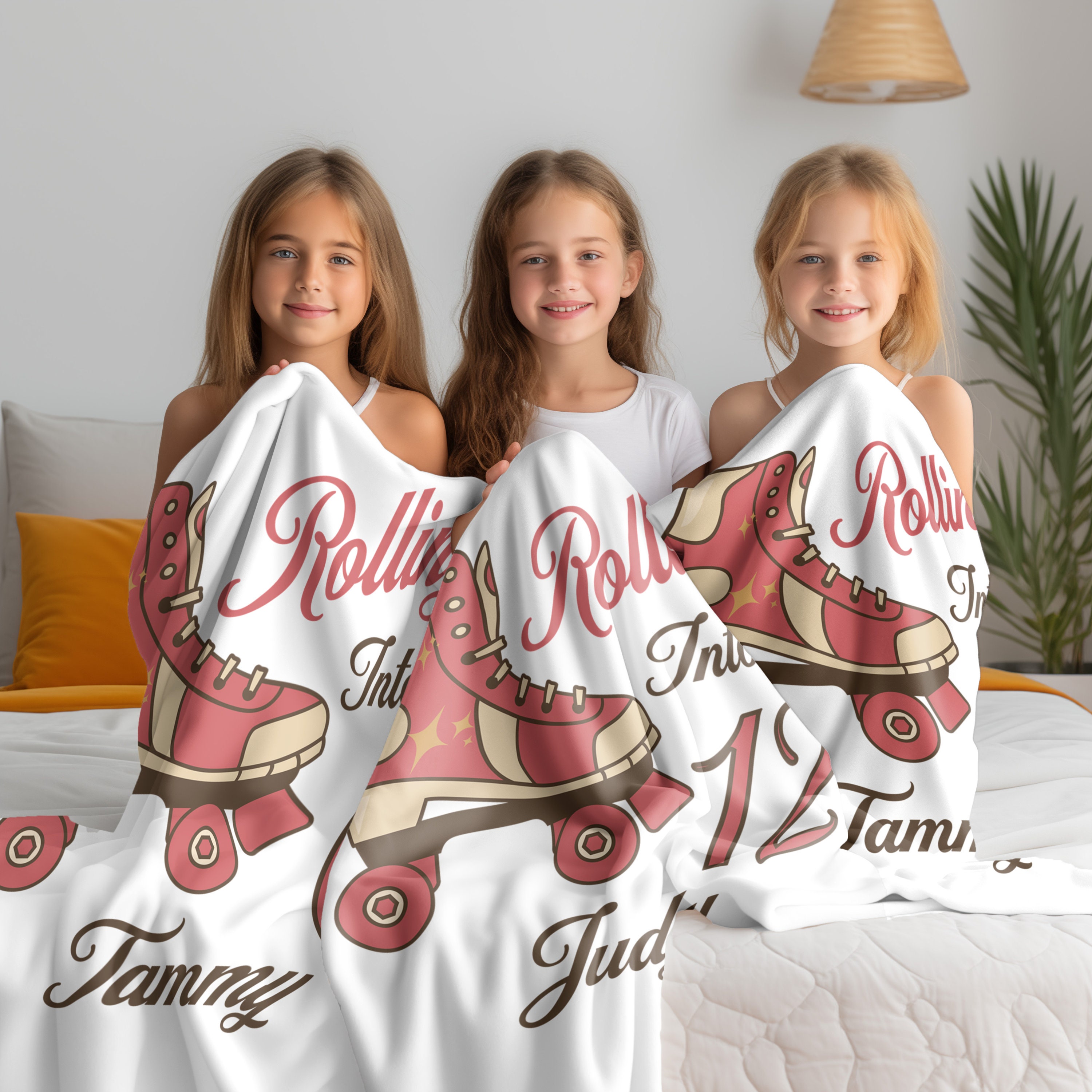 Custom Roller Skate Blanket Roller Skating Gift for Birthday Kid ...