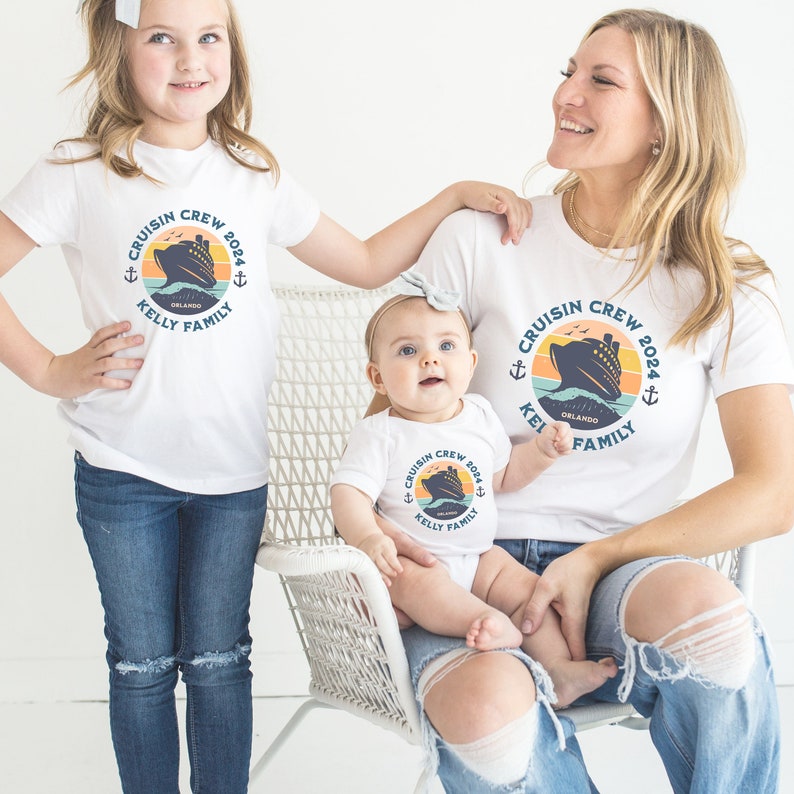 Custom Cruise Crew T-shirt | Family Vacation Matching Tee - Etsy