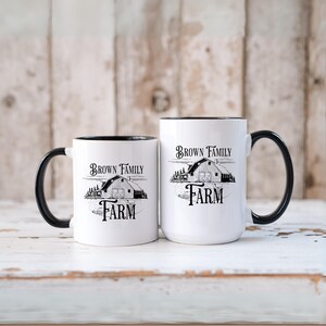 White Barn Mug White Barn Farm Gift Custom Farm Family Mug Farm White ...